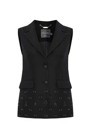EXQUISE Embroidered Regular Vest
