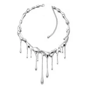 LUCY QUARTERMAINE Sterling Multi Drop Necklace - Silver