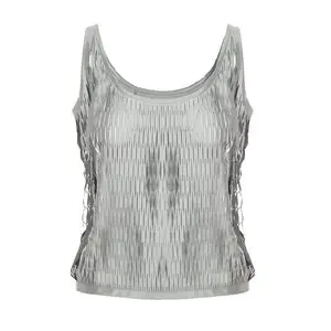 SILVIA SERBAN Laser Cut Lycra Top