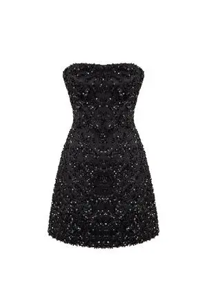 NAZLI CEREN Casey Mini Sequin Strapless Dress