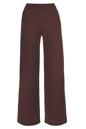SALANIDA Wide Leg Merino Wool Pants - Brown