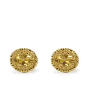 VINTOUCH ITALY Luccichio Citrine Stud Earrings - Gold/yellow