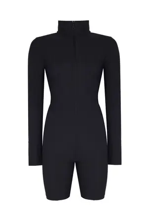 NO'DESIGN Zip-up Short Jumpsuit - Blue