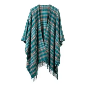 ARAMINTA CAMPBELL West Coast Waters Lambswool Serape - Blue