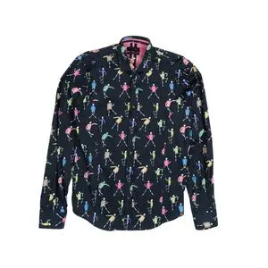 EIGHT X Dancing Skeletons Button Down Shirt