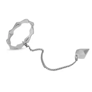 Mishka Tricky Ring With Chain And Pendant - Silver