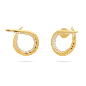 MEULIEN Open Twist Waterdrop Earrings - Gold