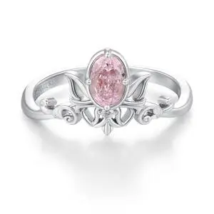 AZURA JEWELRY NEW YORK Sylphae Fairie Morganite Ring - Silver