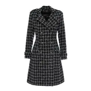 AVENUE N°29 Double-breasted Bouclé Coat With Button Detail