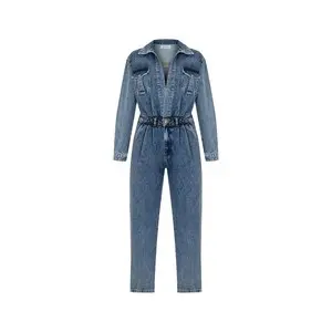 GOC DENIM Jumpsuit With Belted Waist