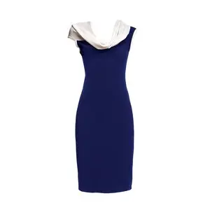 RUMOUR LONDON Sophia Asymmetric Knitted Dress - Blue