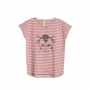 GROBUND Organic Striped T-shirt - Red