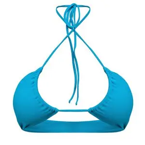 MIHARO Aaliyah Halter Bikini Top - Blue