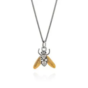 YASMIN EVERLEY JEWELLERY Gilded Hoverfly Pendant Necklace