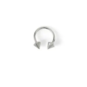 KASUN LONDON Septum Ring With Rhodium Plating - Silver