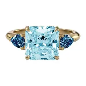 AUGUSTINE JEWELS Topaz Gemstone Cocktail Ring - Blue/gold