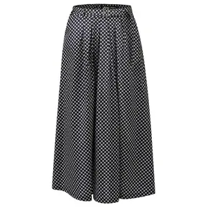 SMART AND JOY Polka Dots Flared Midi Skirt - Blue