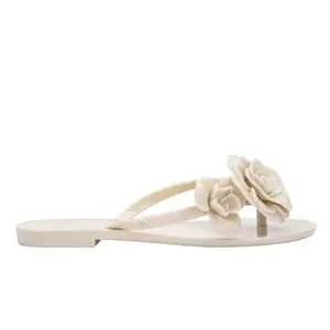 Melissa Harmonic Petals Flip Flops - Beige