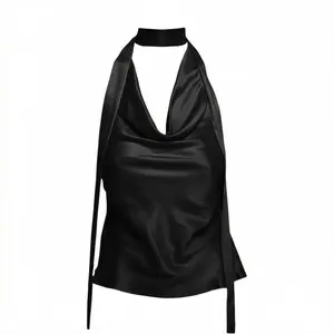THE ETHOS STUDIO Nicholette Halter Top - Black