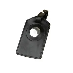 LEATHERE Leather Airtag Luggage Tag - Black