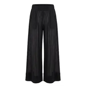 SEROTONE SWIM Mesh Palazzo Pant - Black