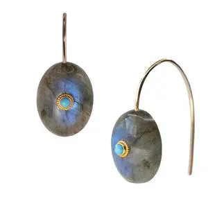 BOMBYX HOUSE Labradorite Turquoise Drop Earrings