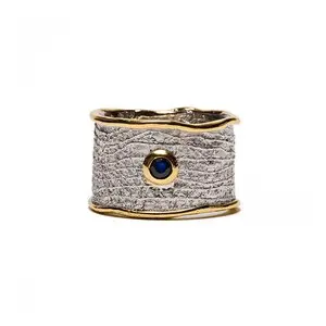 GERMAN KABIRSKI Silver Ring With Sapphire - Blue/silver