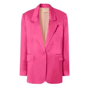 AGGI BY HALEWSKI Bellamy Satin Blazer - Pink