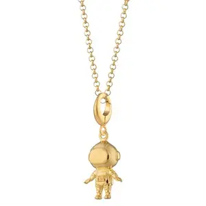 LILY CHARMED Plated Astronaut Charm Necklace - Gold