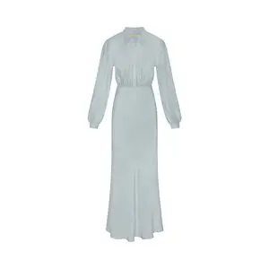 FOLK SAINT Dahlia Hazy Western Long Dress - Blue