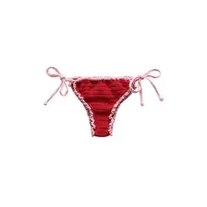 GUNES SWIM Crochet Bikini Bottom - Red/pink