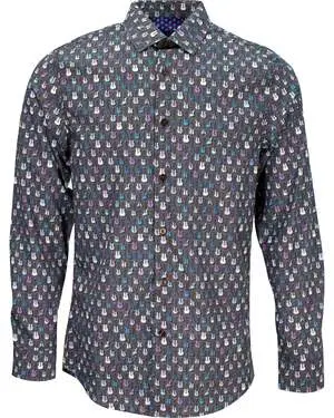 LORDS OF HARLECH Norman Guitars Shirt Smoke - Grey