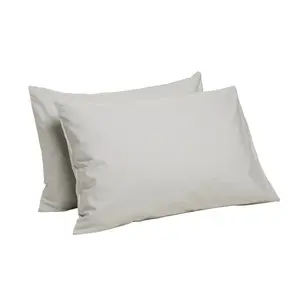 Joro Percale Organic Cotton Pillowcases Equinox - Silver