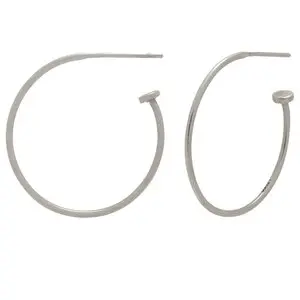 LAVANI JEWELS Eclectic Big Hoop Earrings - Silver