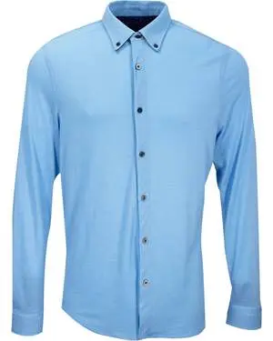 LORDS OF HARLECH Shawn Merino Shirt - Blue