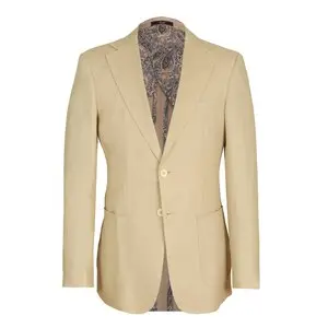 DAVID WEJ Neutrals Hugo Linen Single Breasted Blazer