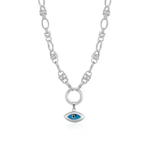 THE PHEIA Power Loop Chain Necklace With Evil Eye