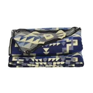 ALPACA LOCA Plaid/throw Native Traveller Alpaca Wool - Blue