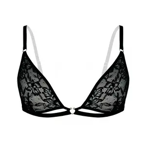 MONIQUE MORIN LINGERIE Hologram Bralette - Black