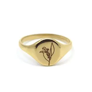 VICSTONENYC FINE JEWELRY Lily Of The Valley Flower Ring - Gold