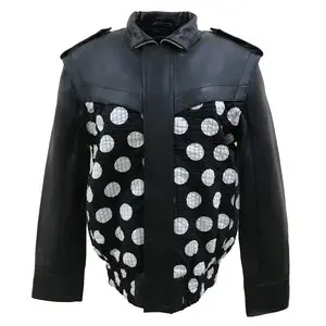 ZASTASTUDIO Orbitar Kantha Stitched Leather Jacket