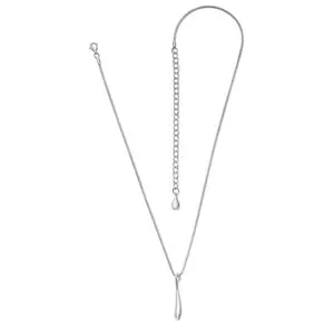 LUCY QUARTERMAINE Sterling Single Drop Pendant Necklace - Silver