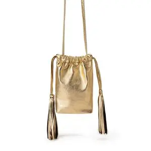JUAN-JO Small Leather Evening Pouch - Gold