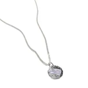 MURU Mini June Birthstone Necklace - Silver