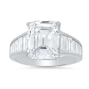 KYLIE HARPER Sterling Emerald-cut Cz Statement Ring - Silver