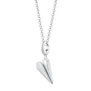 LILY CHARMED Sterling Paper Plane Charm Necklace - Silver