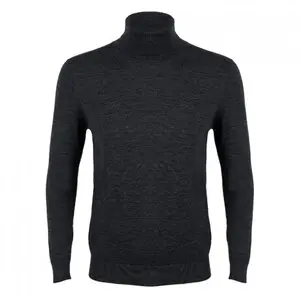 DAVID WEJ Dixon Light Wool Roll Neck Jumper - Grey