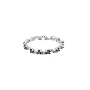 NASI SILVER Nobody's Perfect Eternity Ring - Blue/white