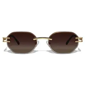 COSSINO Rimless Sunglasses - Gold/brown