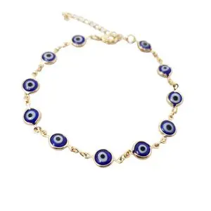 HARFI Harfi 18ct Gold Plated Evil Eye Charm Bracelet